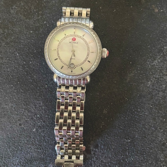Michele | Accessories | Michele Watch With Mother Of Pearl Face And ...